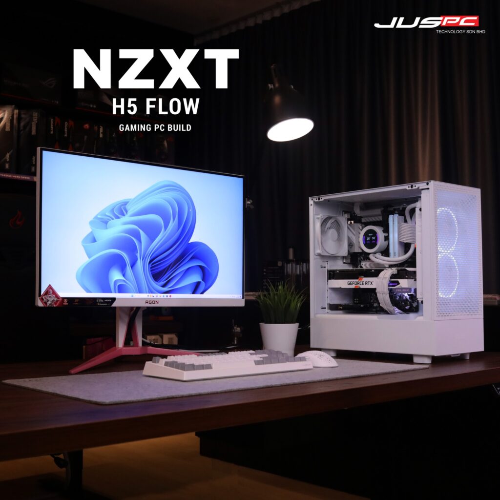 【NZXT H5 FLOW Pure White Setup With RM5K】 | JusPC