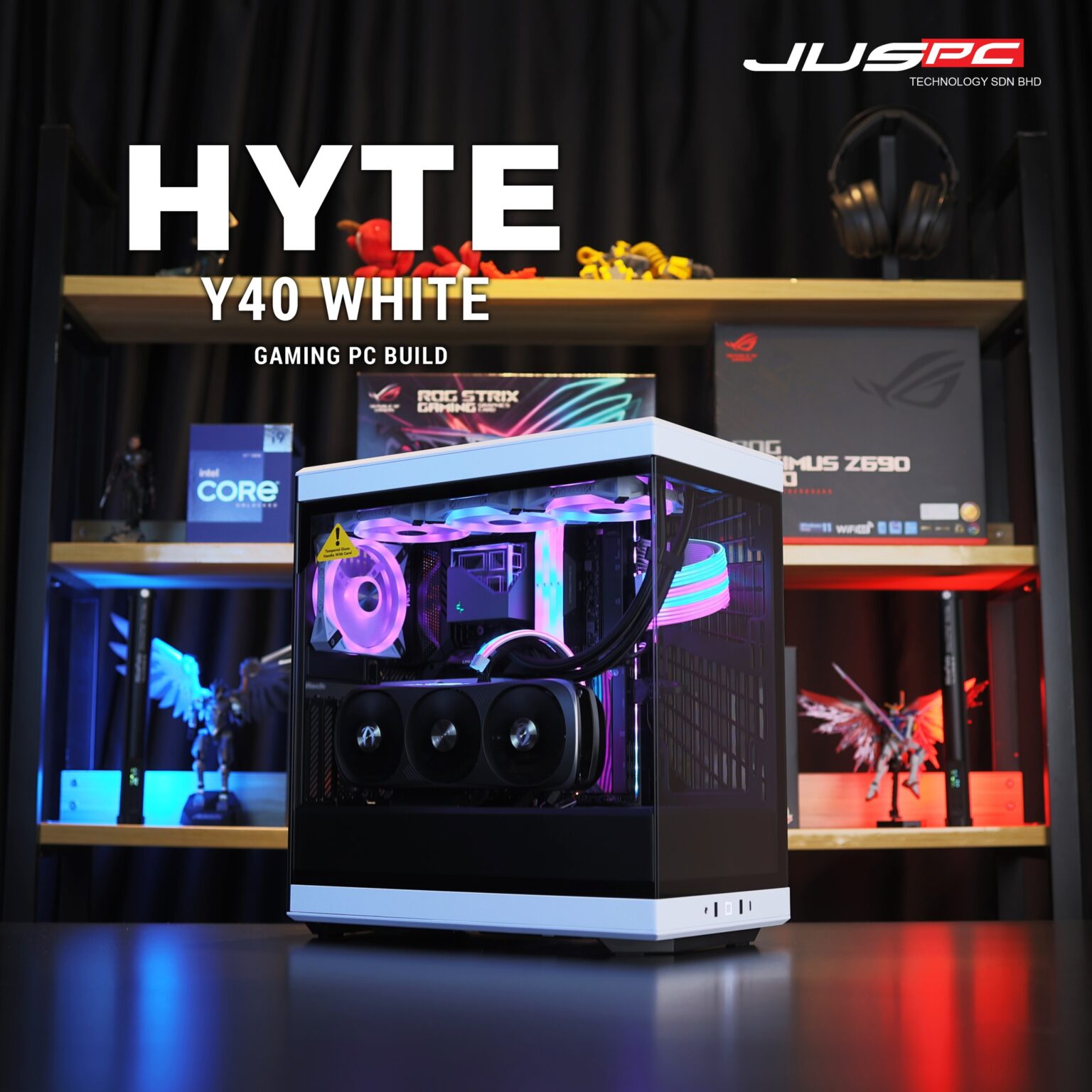 【HYTE Y40 White Gaming PC Build】 | JusPC