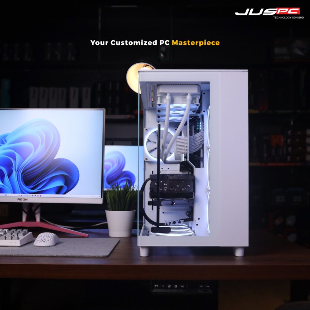 【NZXT H9 FLOW White Gaming Pc Setup】 | JusPC
