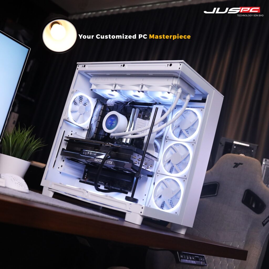 【NZXT H9 FLOW White Gaming Pc Setup】 | JusPC