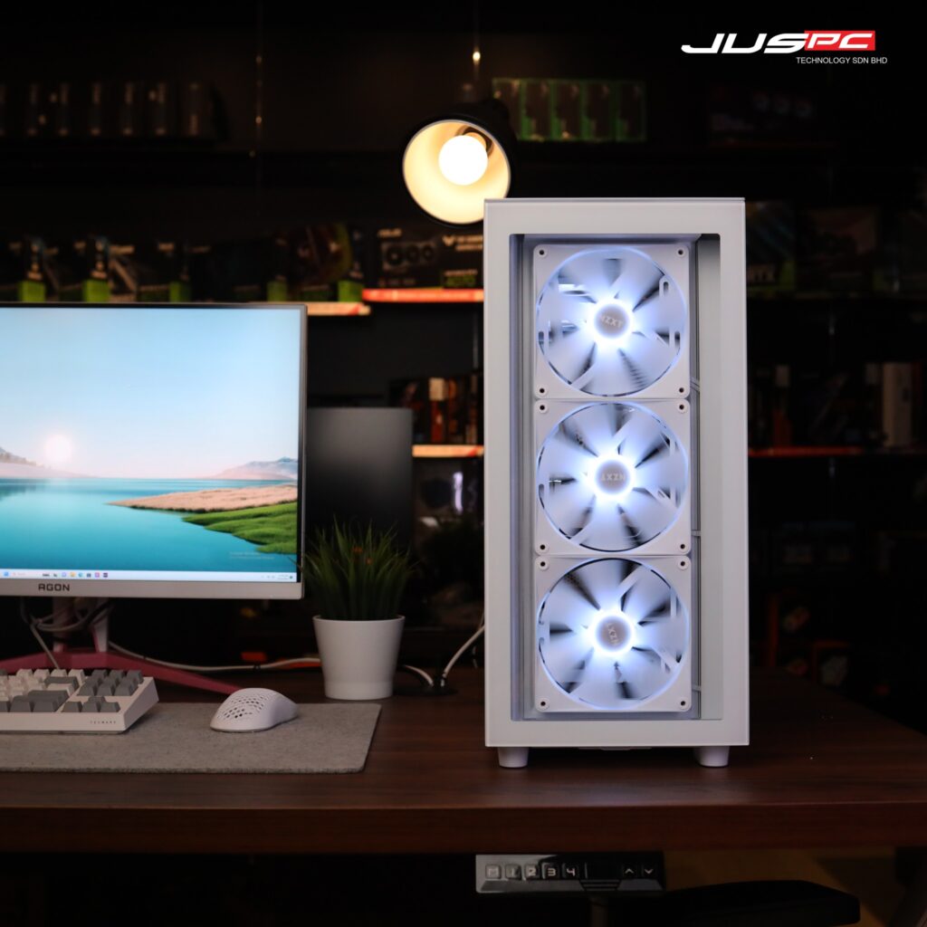 【NZXT H7 ELITE ATX WHITE BUILD : White And Mighty】 | JusPC