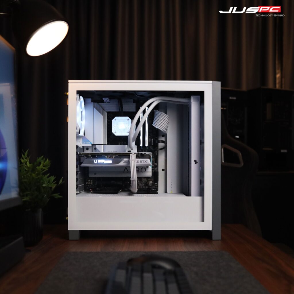 【Corsair 4000D White Theme PC Setup】 | JusPC